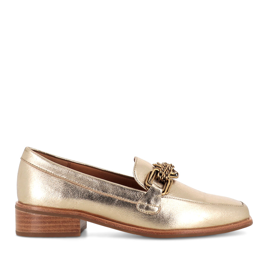 DEWEY - GOLD LEATHER – Evans Shoes