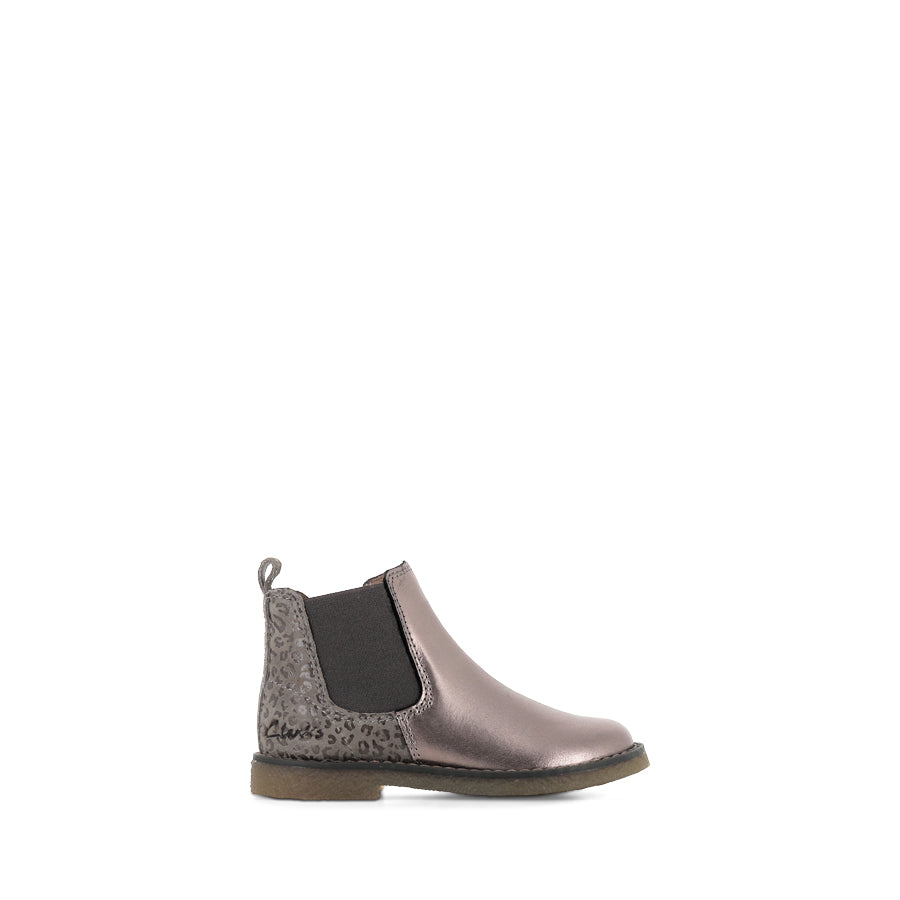 CHELSEA II JNR - PEWTER METALLIC LEATHER – Evans Shoes