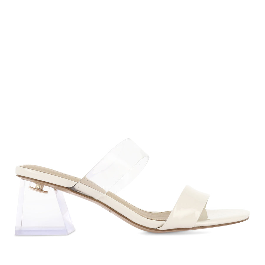 MERLIE - IVORY CLEAR PATENT – Evans Shoes