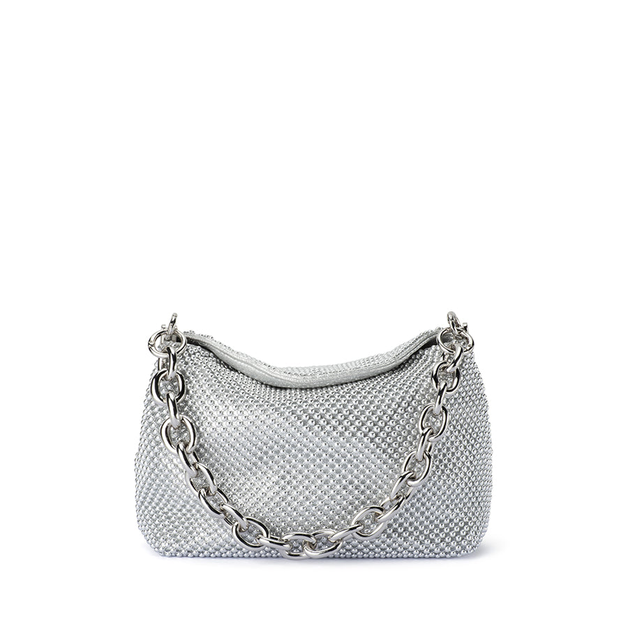 SKYLAR BALL MESH BAG - SILVER – Evans Shoes